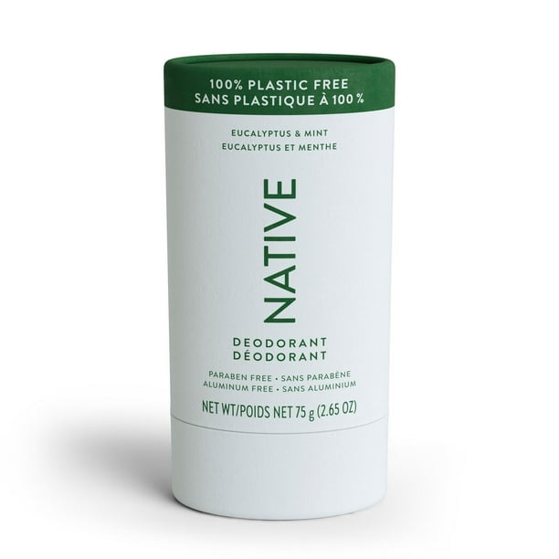 Native Plastic-Free Natural Deodorant, Eucalyptus & Mint, Aluminum Free - Walmart.ca