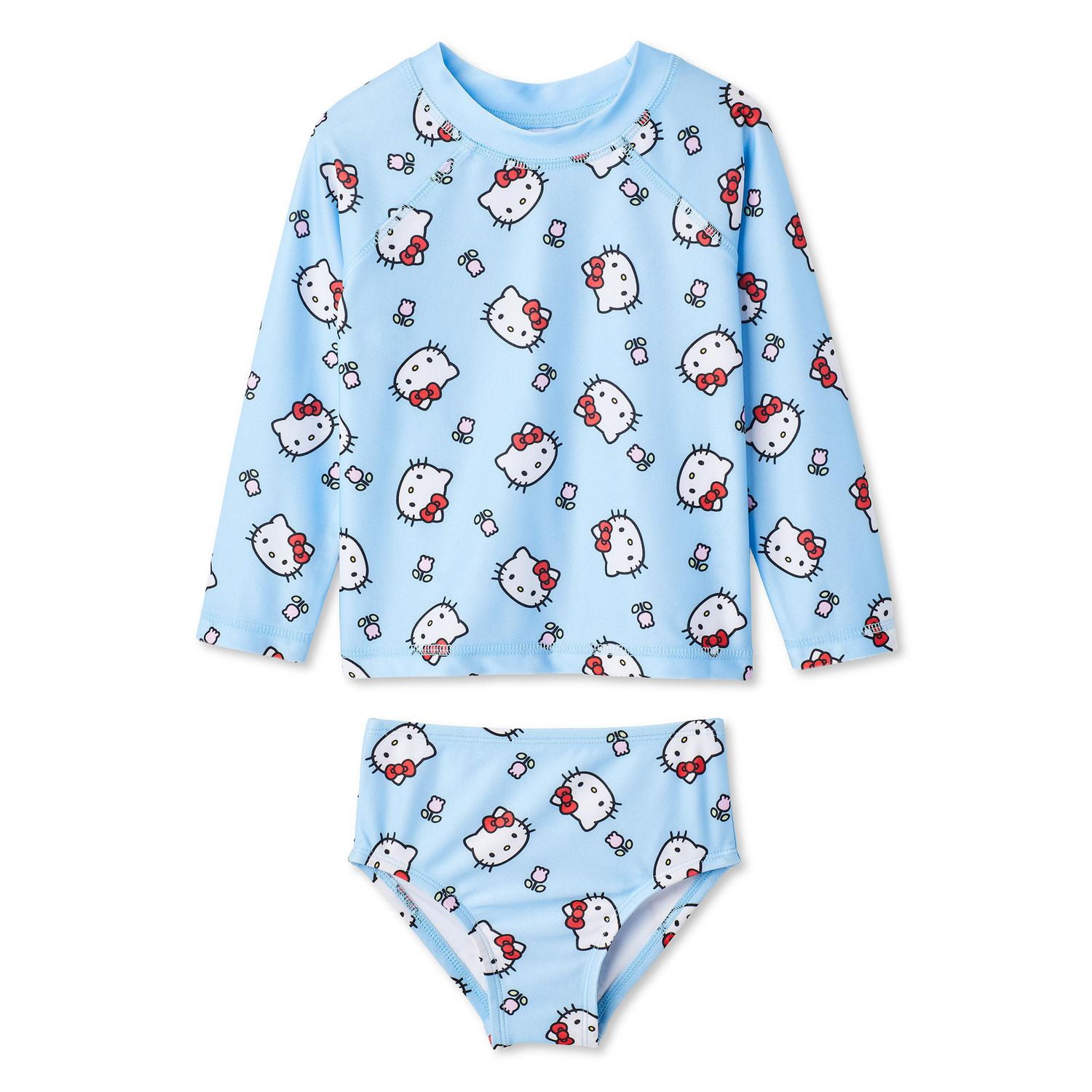 Click here for Hello Kitty Toddler Girls Two Piece Rashguard Set... prices