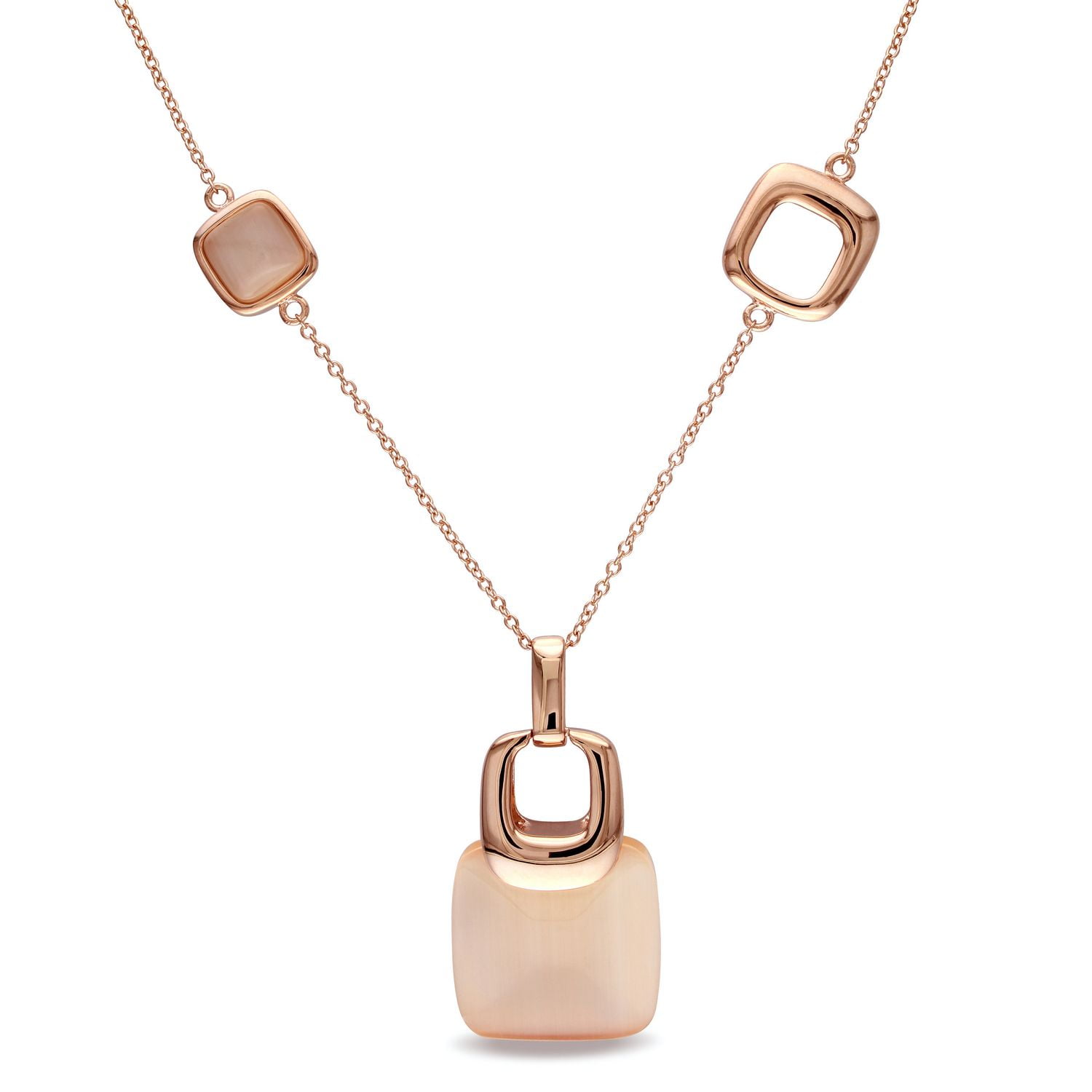 Click here for Tangelo 41 Carat T. G.W. Champagne Cat Eye Rose Rh... prices