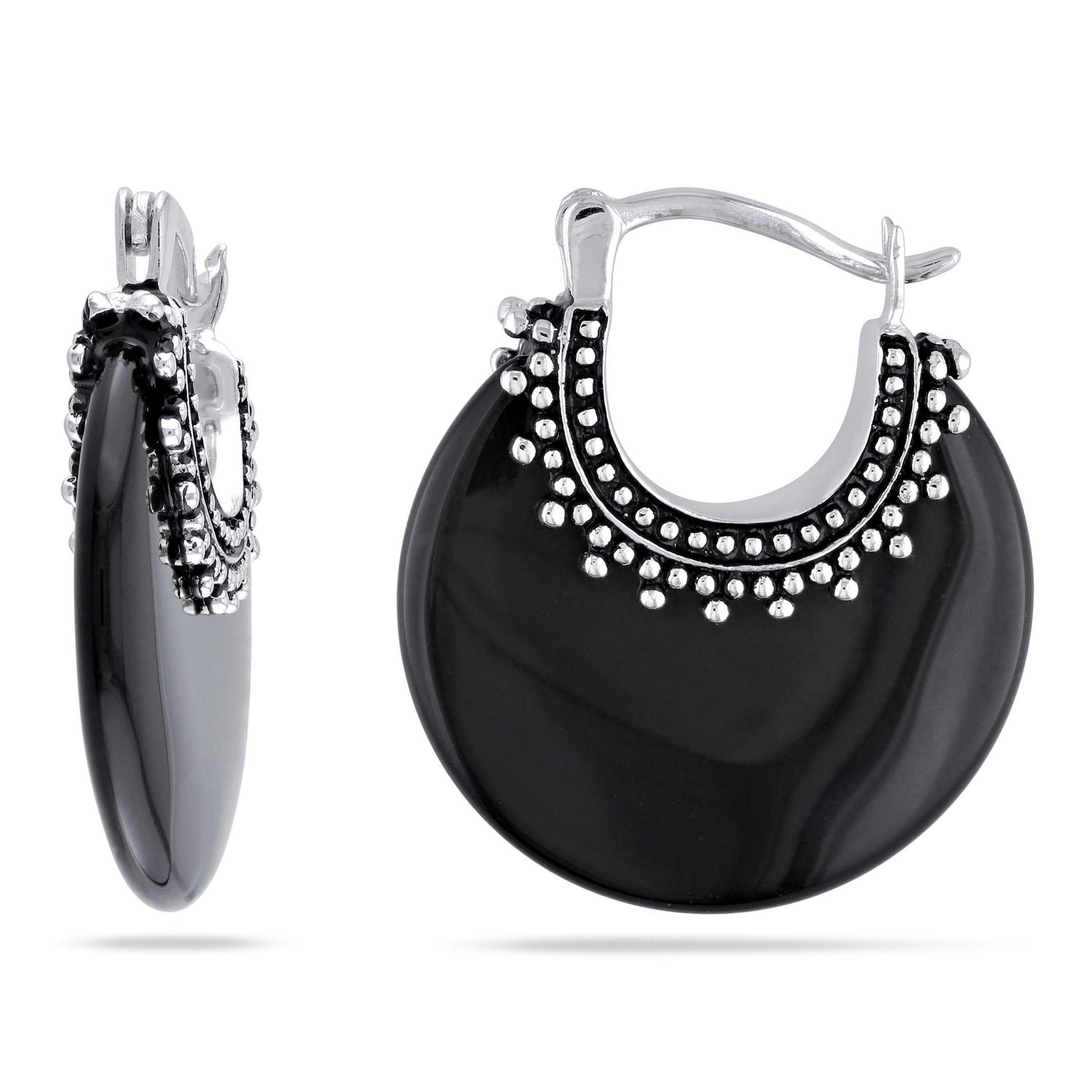 Click here for Asteria 4-5/8 Carat T. G.W Black Onyx Sterling Sil... prices