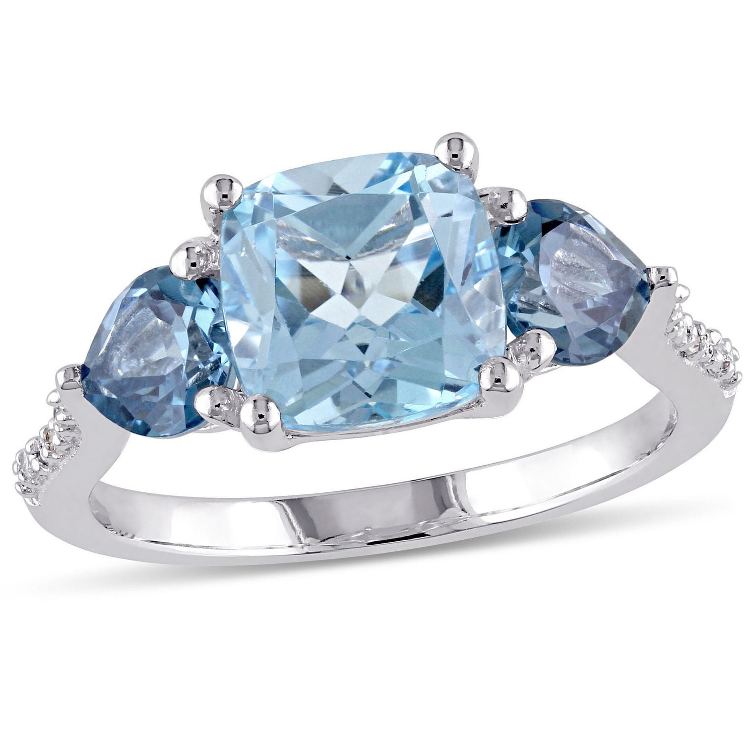 Click here for Tangelo 3-1/2 Carat T. G.W. Sky And London-Blue To... prices
