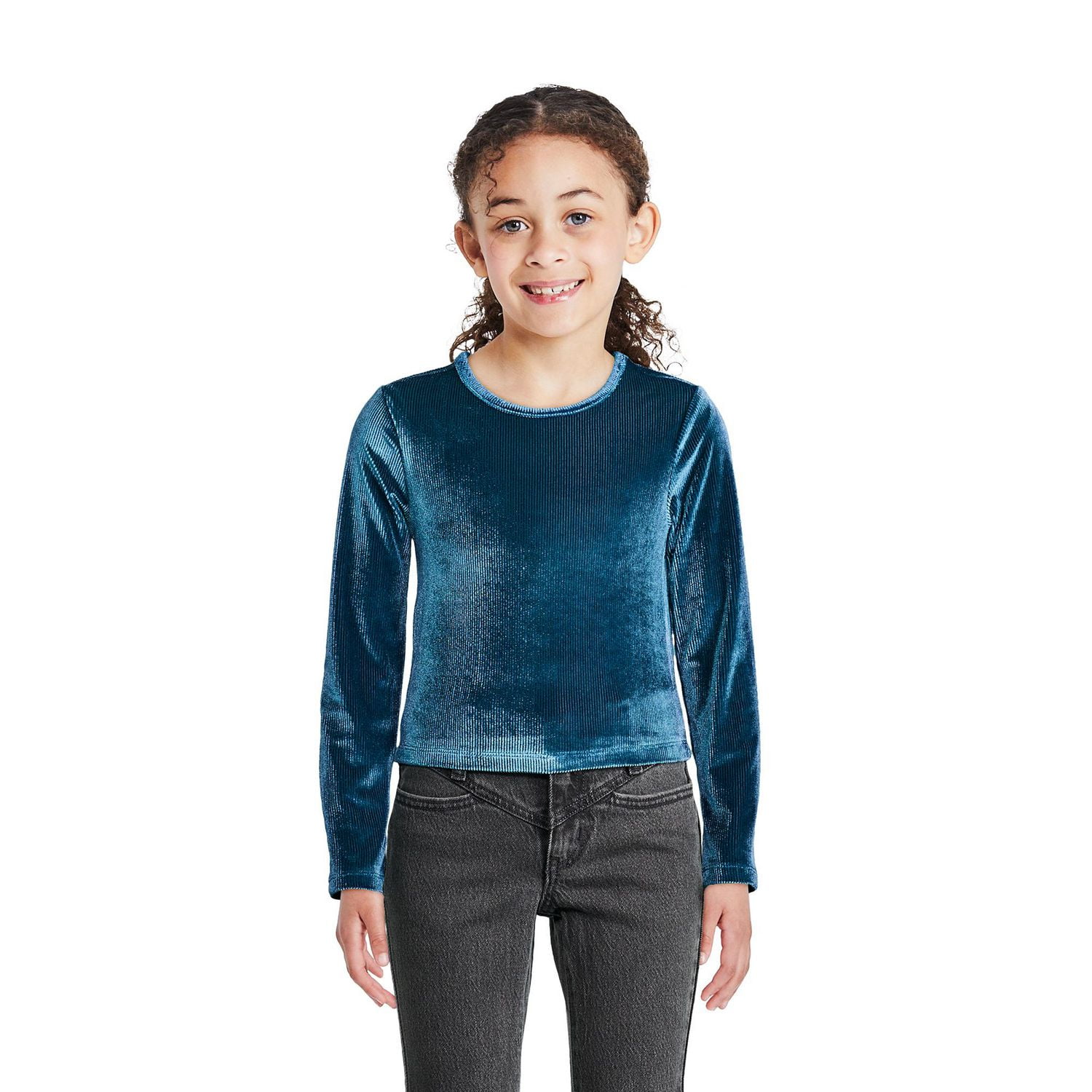Click here for George Girls Velour Long-Sleeve Top Xs prices