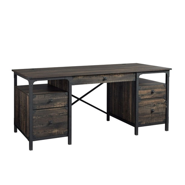 Sauder® Steel River Desk (2 Box), Carbon Oak®, 427854 - Walmart.ca