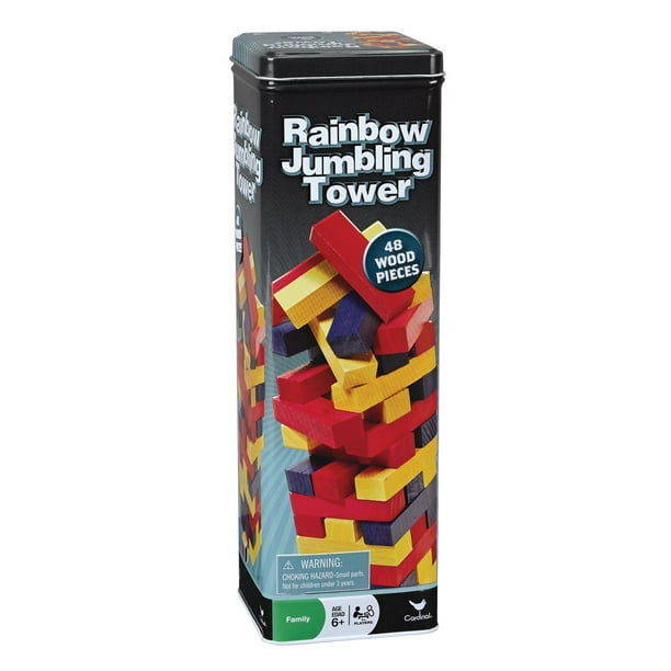 48-Piece Rainbow Jumbling Tower Game - Walmart.ca