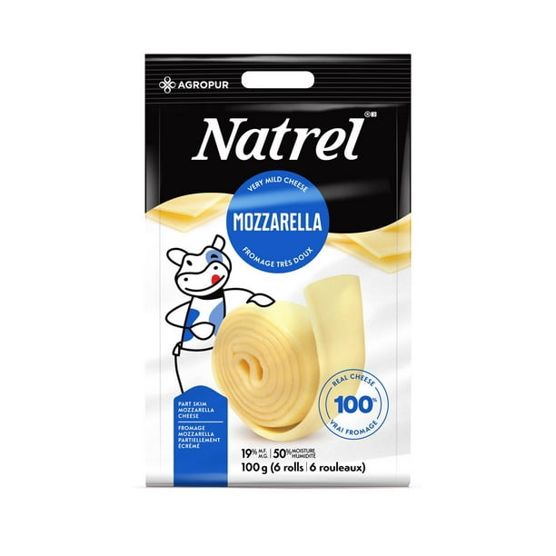 Natrel Mozzarella Cheese Rolls, 100 g, 6 rolls - Walmart.ca