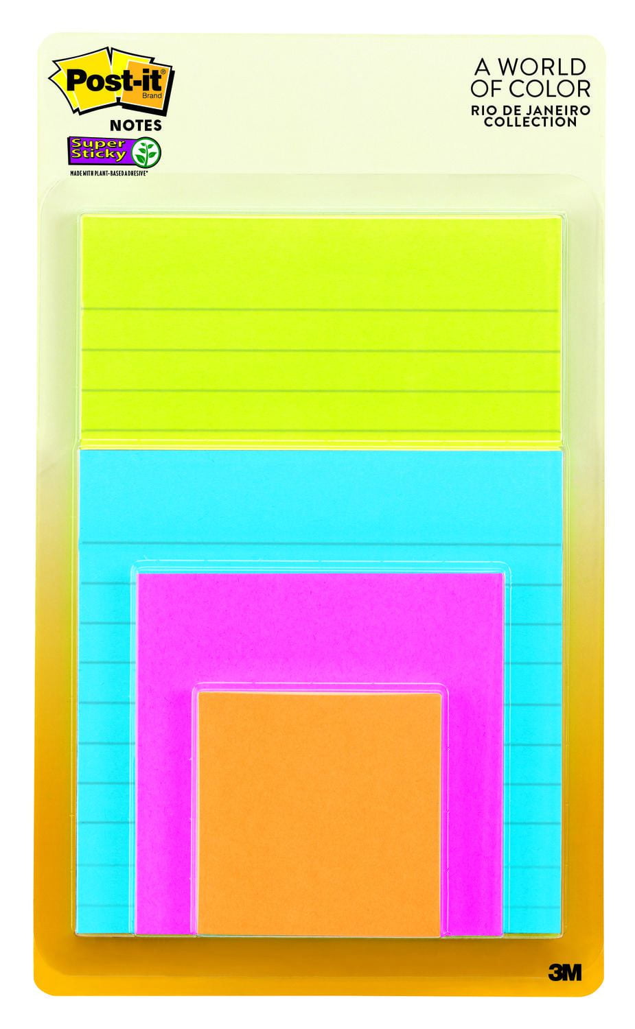 POST - IT Post-it® Super Sticky Notes 4622-SSAU-C, Multi Sizes Assorted ...