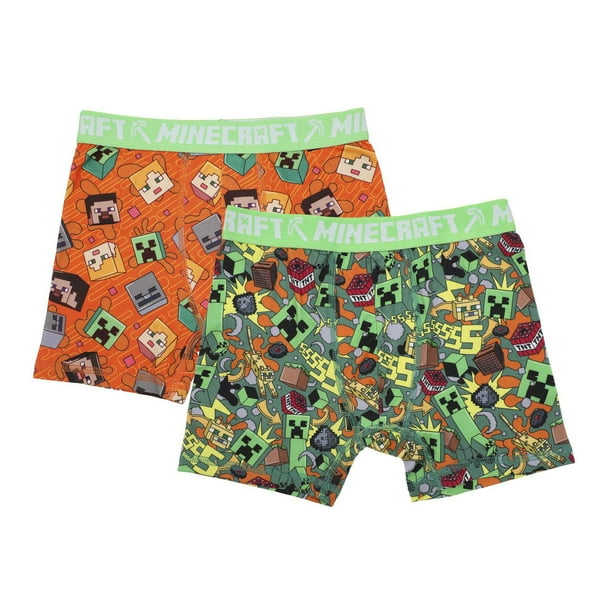 Minecraft 2 Pack Boy's Boxers, Sizes: XS-L - Walmart.ca