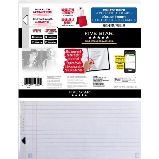 Five Star Re-Inforced Refill Paper, Refill Paper - Walmart.ca