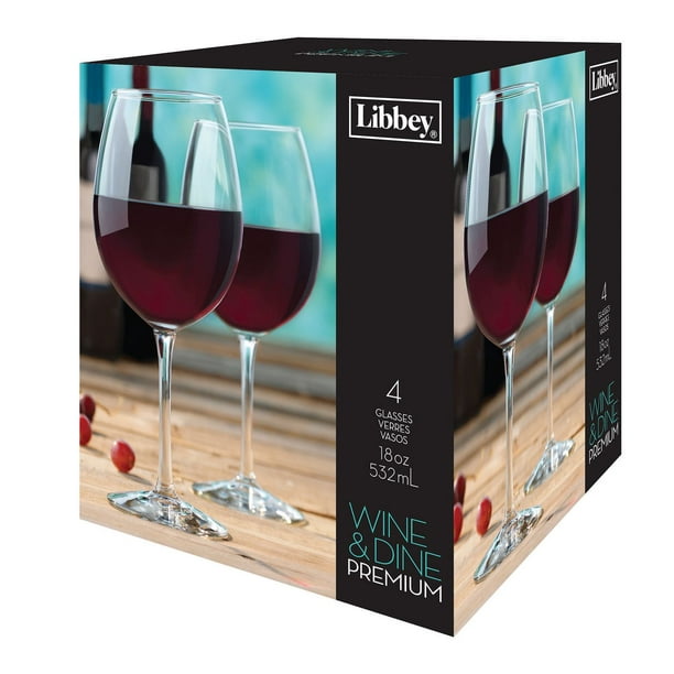 Libbey Glass Wine & Dine 18 oz./532 mL Red Wine Glass Set - Walmart.ca