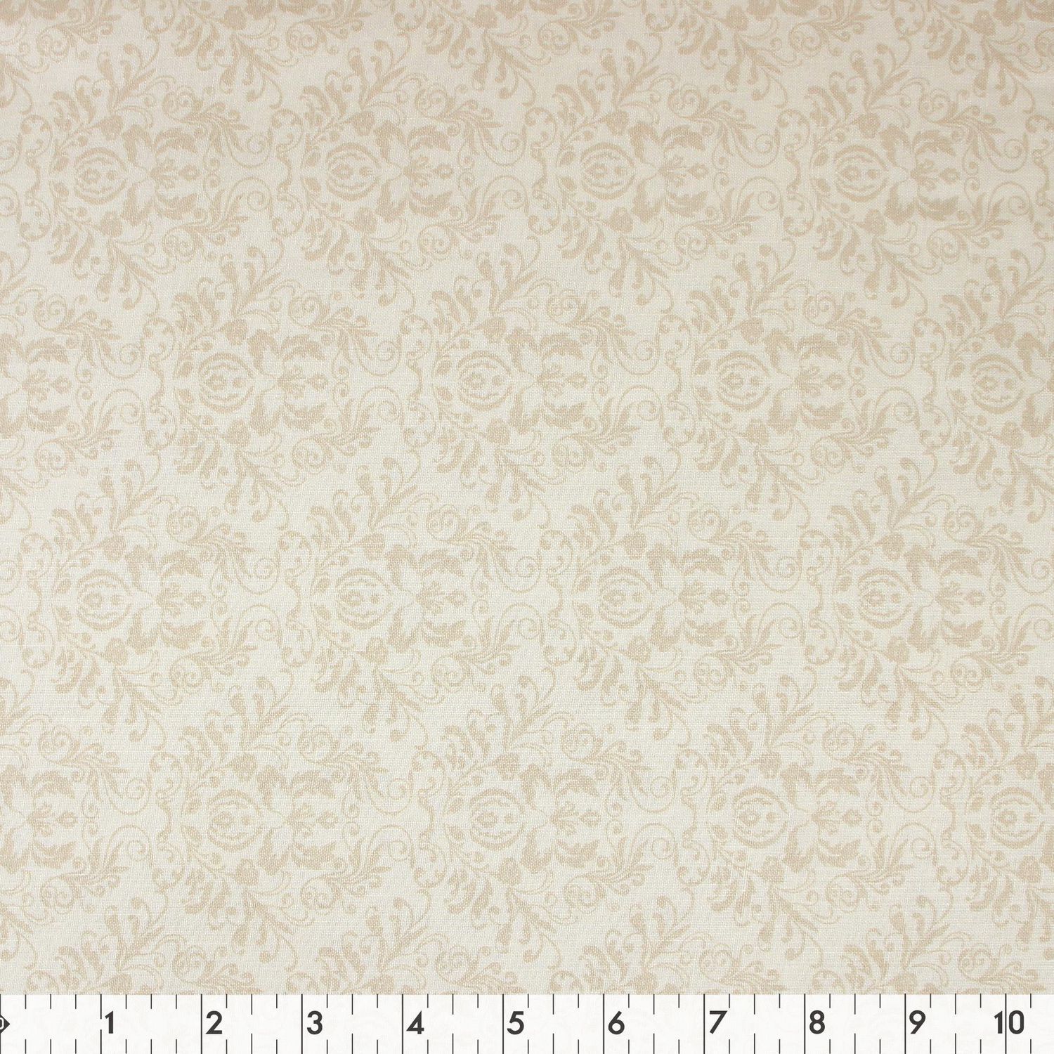 Fabric Creations Beige with Dark Beige Damask Cotton Fabric by the ...