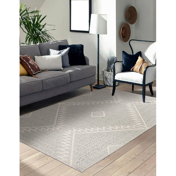 ECARPET Jute Style Area Rug for Bedroom, Living Room, Dining Room ...