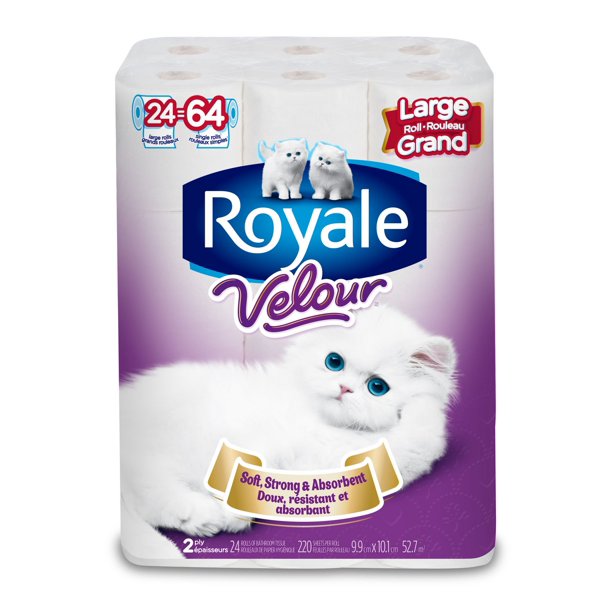 Royale Velour 2-Ply Large Bathroom Tissue Roll - Walmart.ca