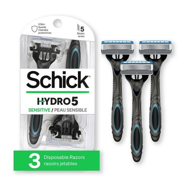 Schick Hydro 5 Sensitive Disposable Razors, 3ct, 3 Disposable Razors ...