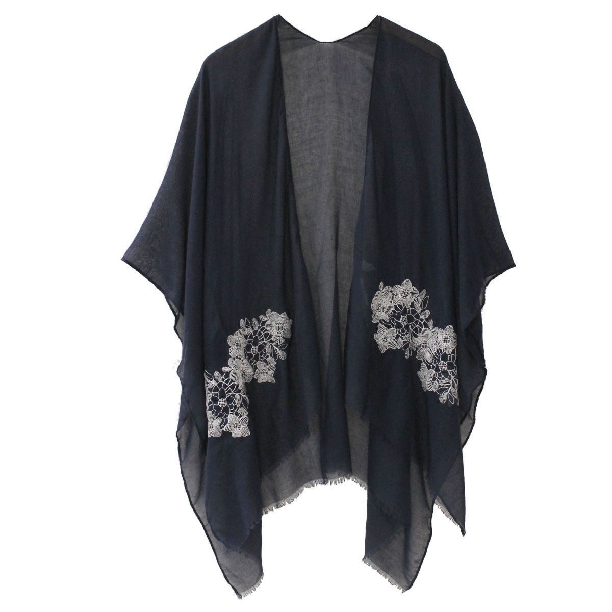 George Women's Solid Ruana with Floral Embroidery | Walmart Canada
