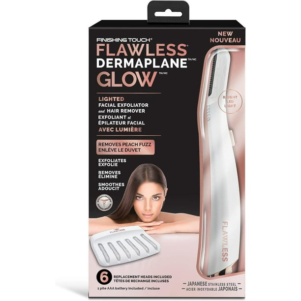 Finishing Touch Flawless Dermaplane Glow Facial Exfoliator & Hair ...