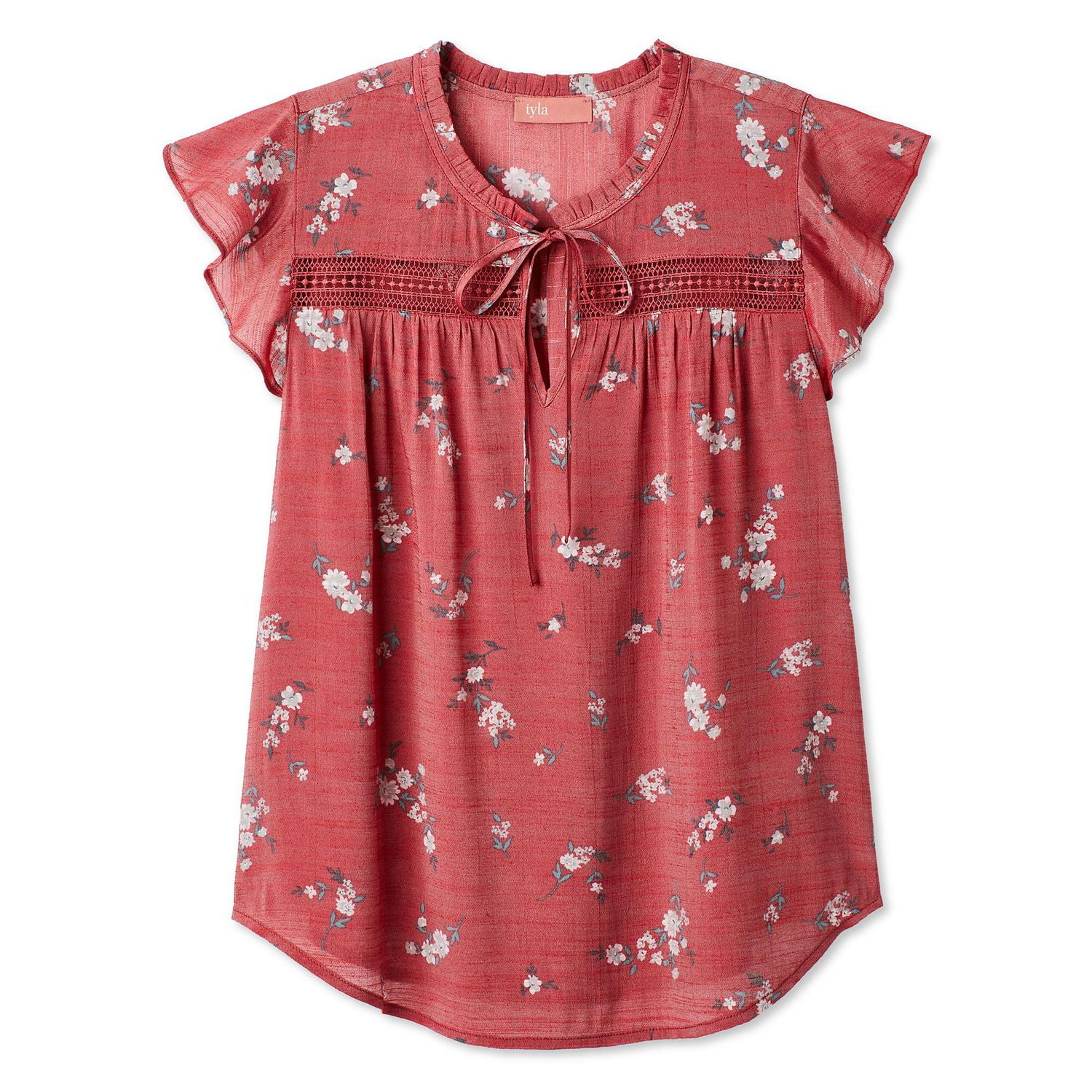 Click here for Iyla Womens Flutter Sleeve Blouse S prices