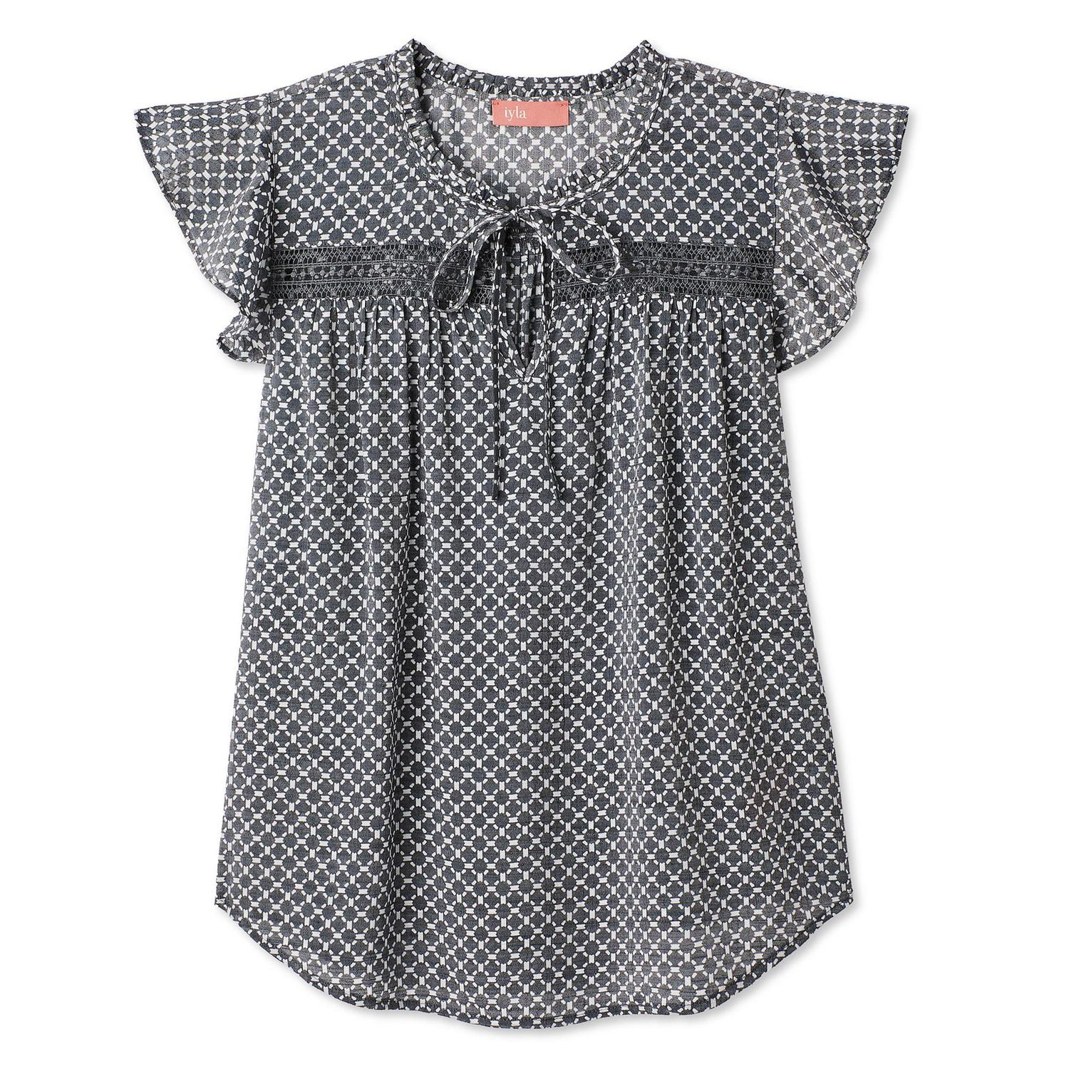 Click here for Iyla Womens Flutter Sleeve Blouse M prices