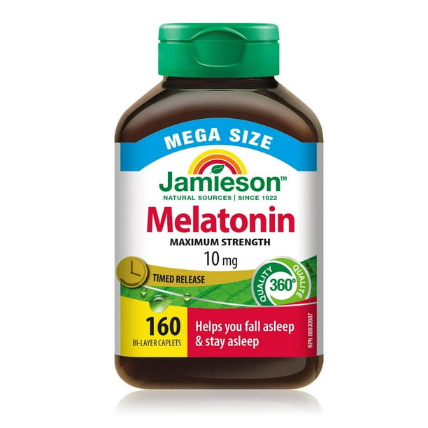 Jamieson Melatonin Maximum Strength Timed Release Dual Action Bi-Layer ...