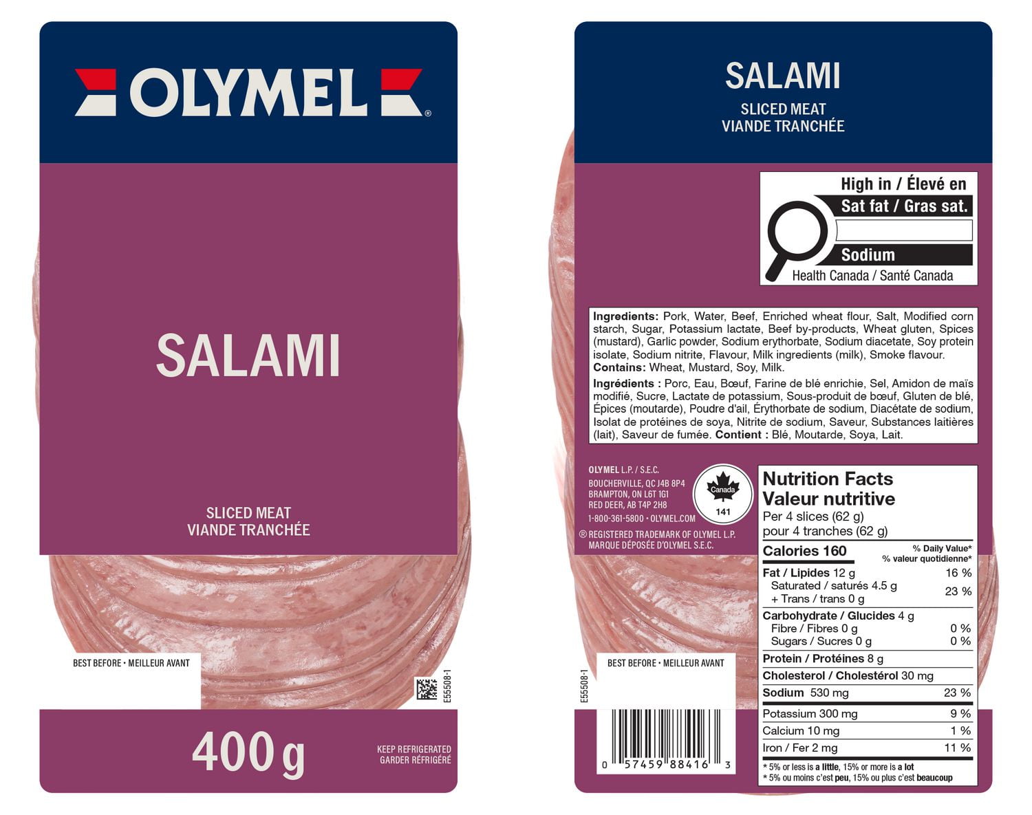 Click here for Olymel Salami  400g prices