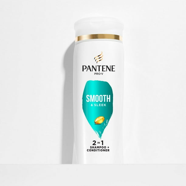 PANTENE PRO-V Smooth & Sleek 2in1 Shampoo and Conditioner, 12.0oz/355mL ...