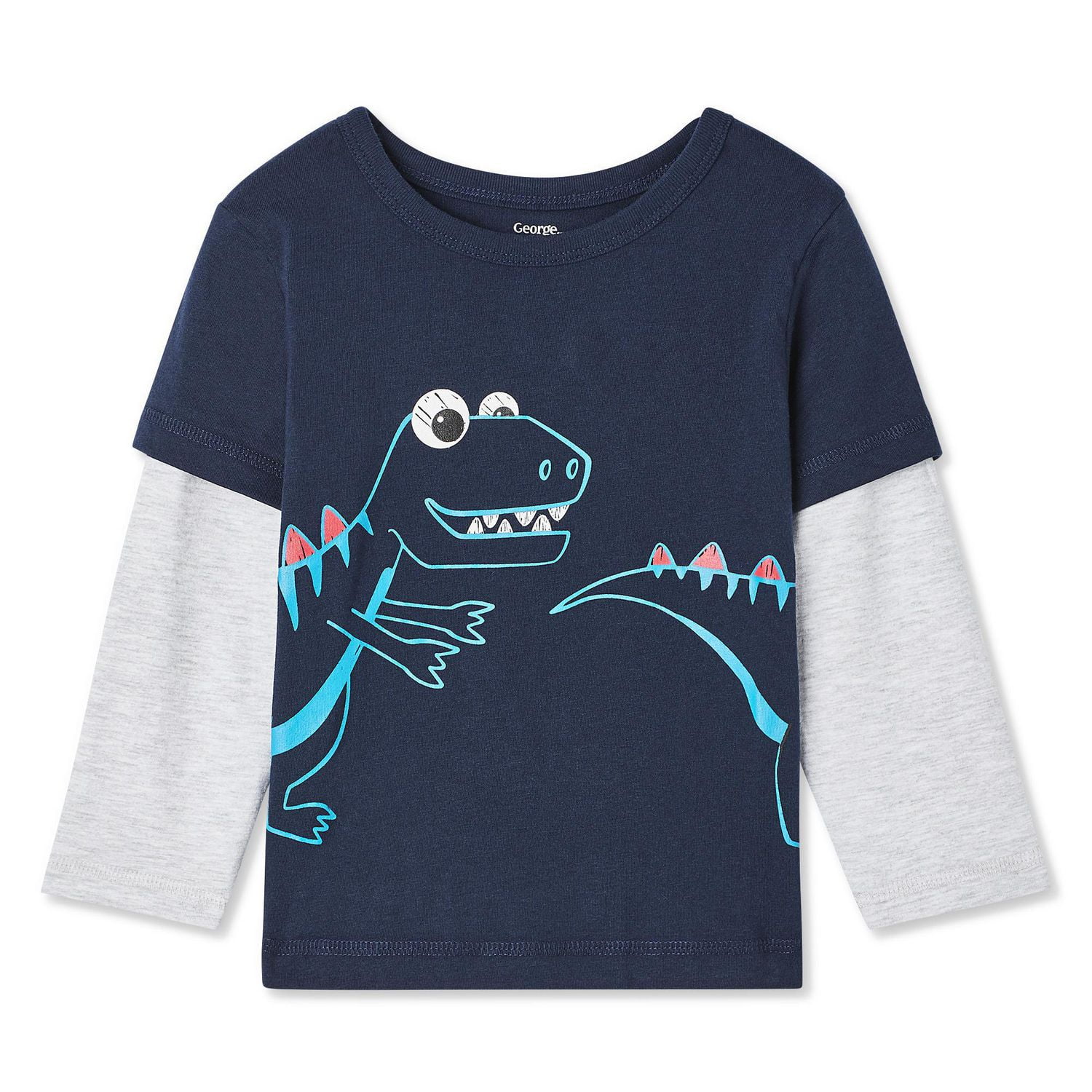 George Toddler Boys' Long Sleeve Fooler Top | Walmart Canada