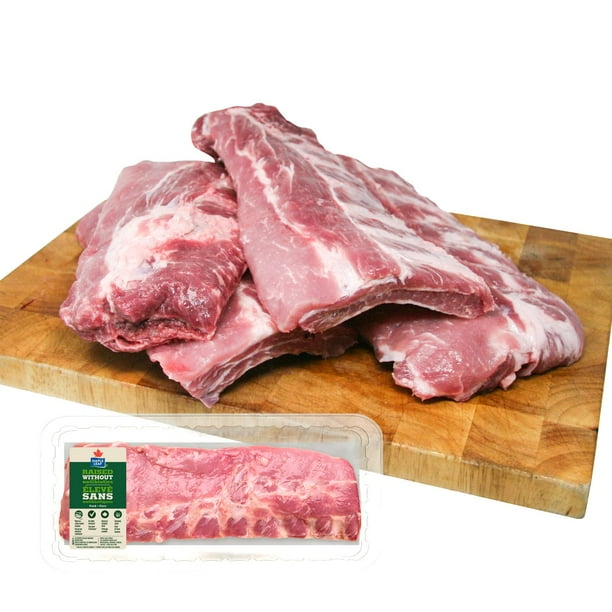 Maple Leaf Fresh Pork Back Ribs Raised Without Antibiotics, 1 Pork Back ...