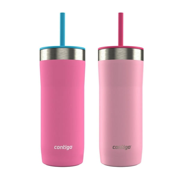 Contigo Streeterville Tumbler, Includes Plastic Straw and Splash-Proof ...