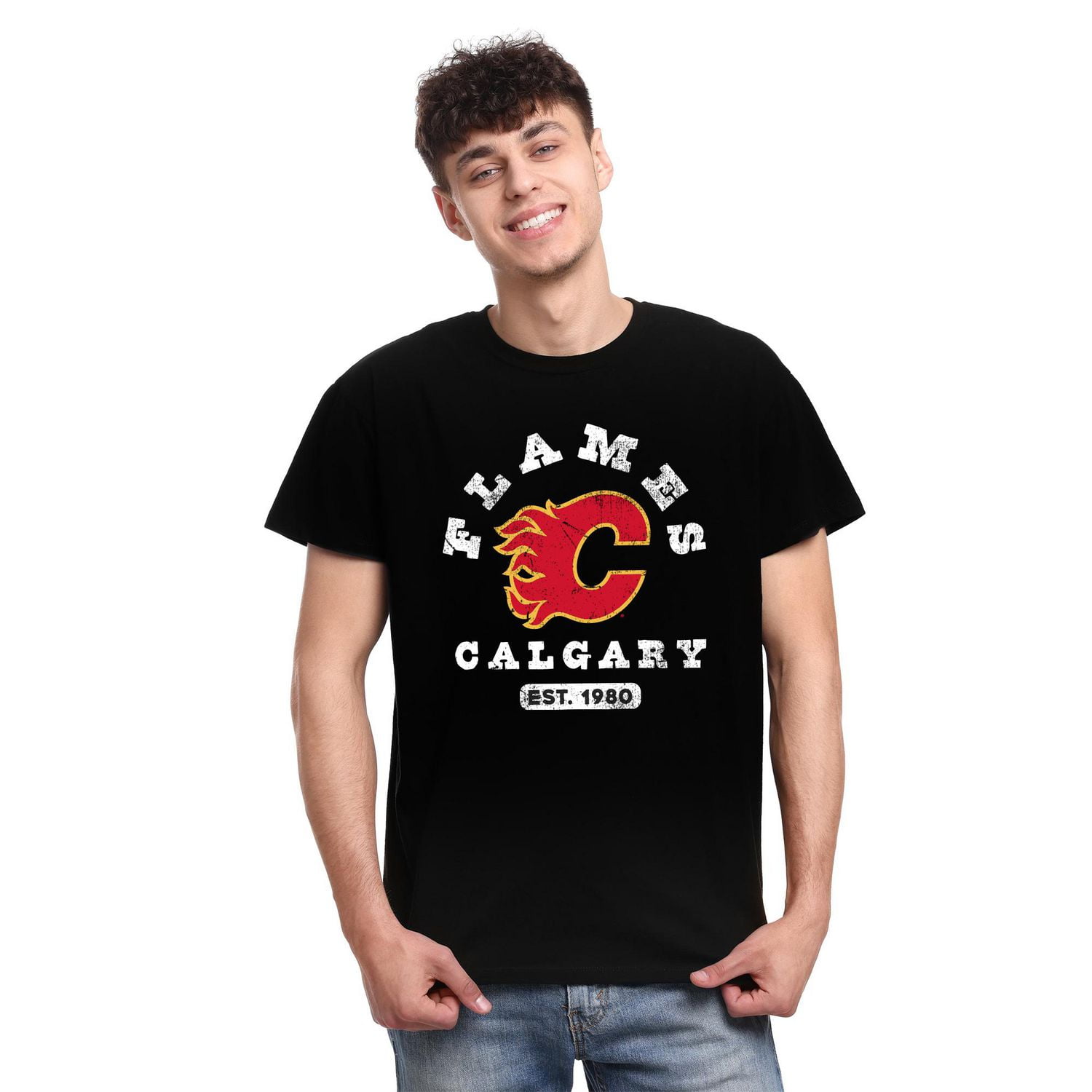 Click here for Nhl Calgary Flames Curved Shot Mens Short Sleeve T... prices