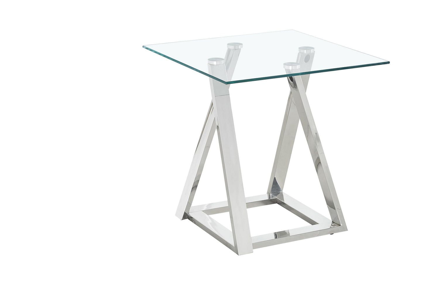 Topline Home Furnishings Glass Criss Cross End Table | Walmart Canada