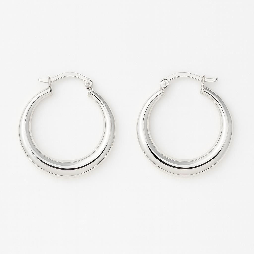 Click here for Luxury Designs Silver Plated Classic Polished Hoop... prices