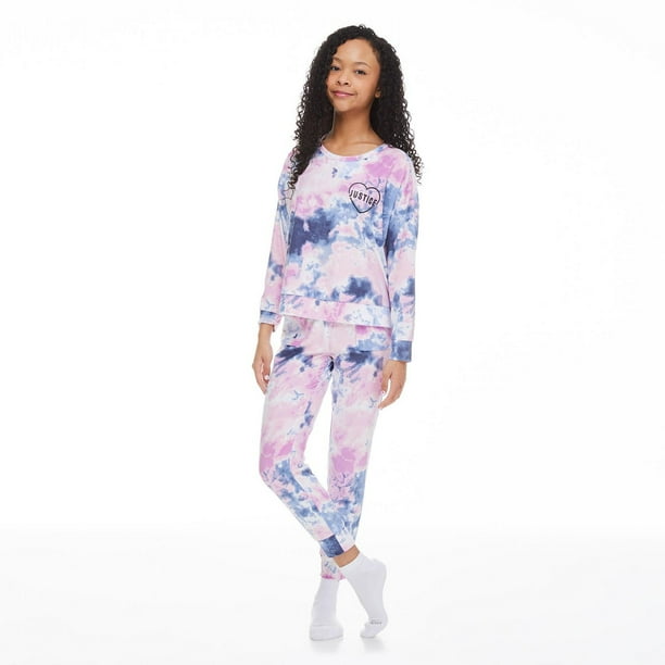 Justice Girls' Cuffed Pajamas 2-Piece Set - Walmart.ca