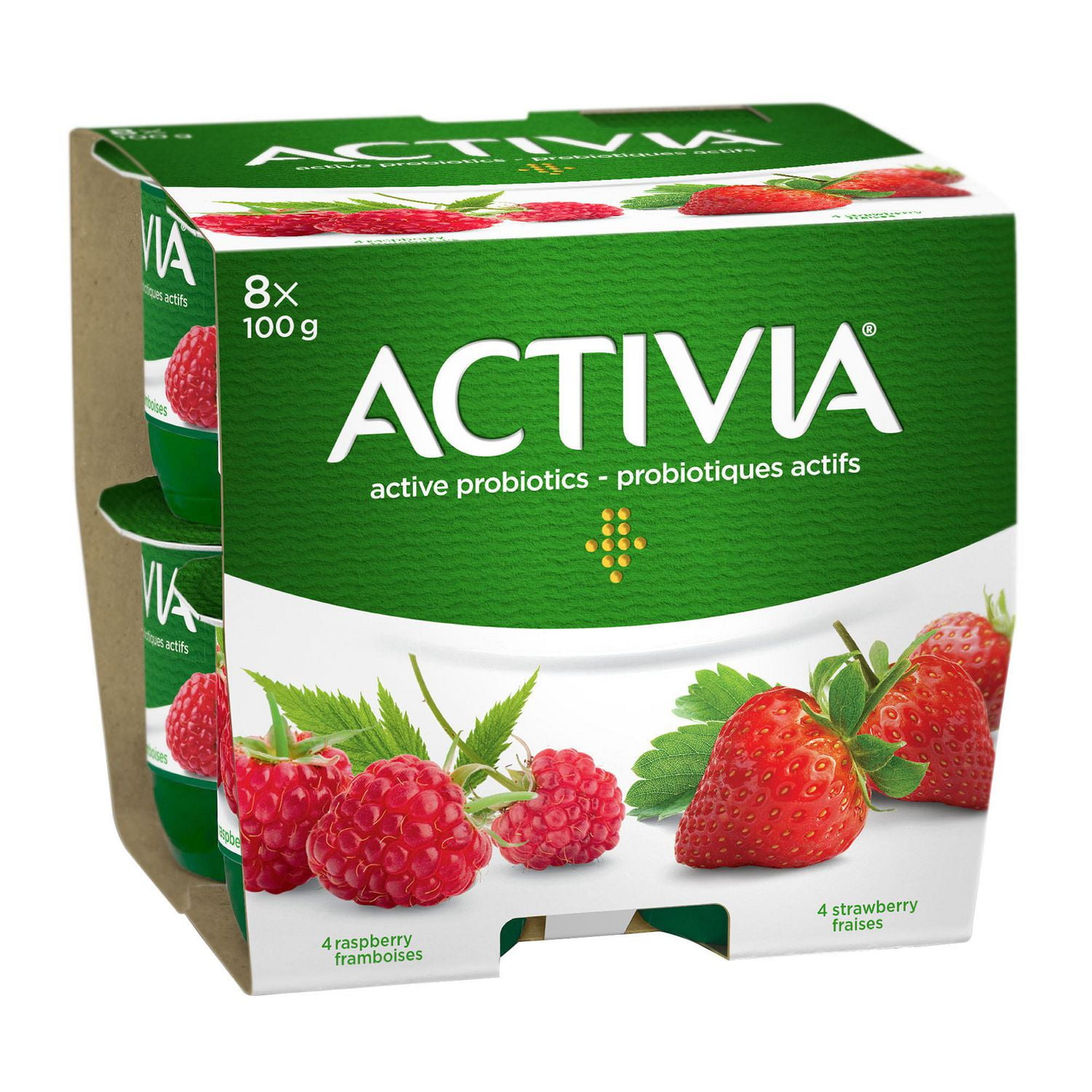 Activia Yogurt with Probiotics, Stawberry Raspberry Flavour, 100g (Pack ...