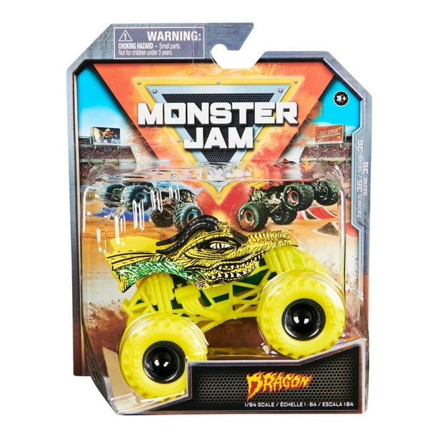 Monster Jam, Official Dragon Monster Truck, Die-Cast Vehicle, 1:64 ...