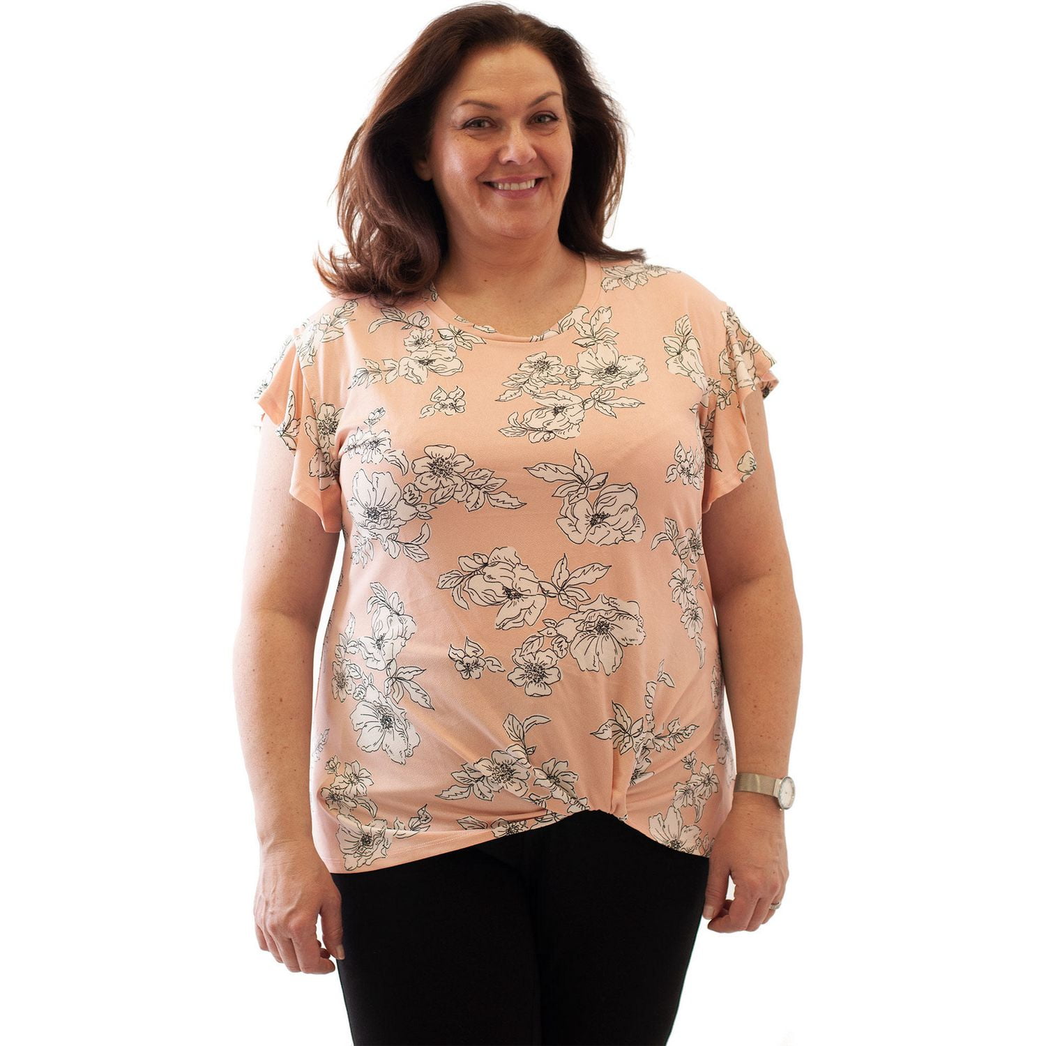 Como Blu Ladies Plus Knit Top | Walmart Canada