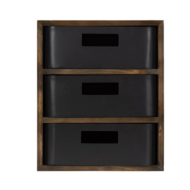 hometrends 3 Drawer Decor Box Black/Brown - Walmart.ca
