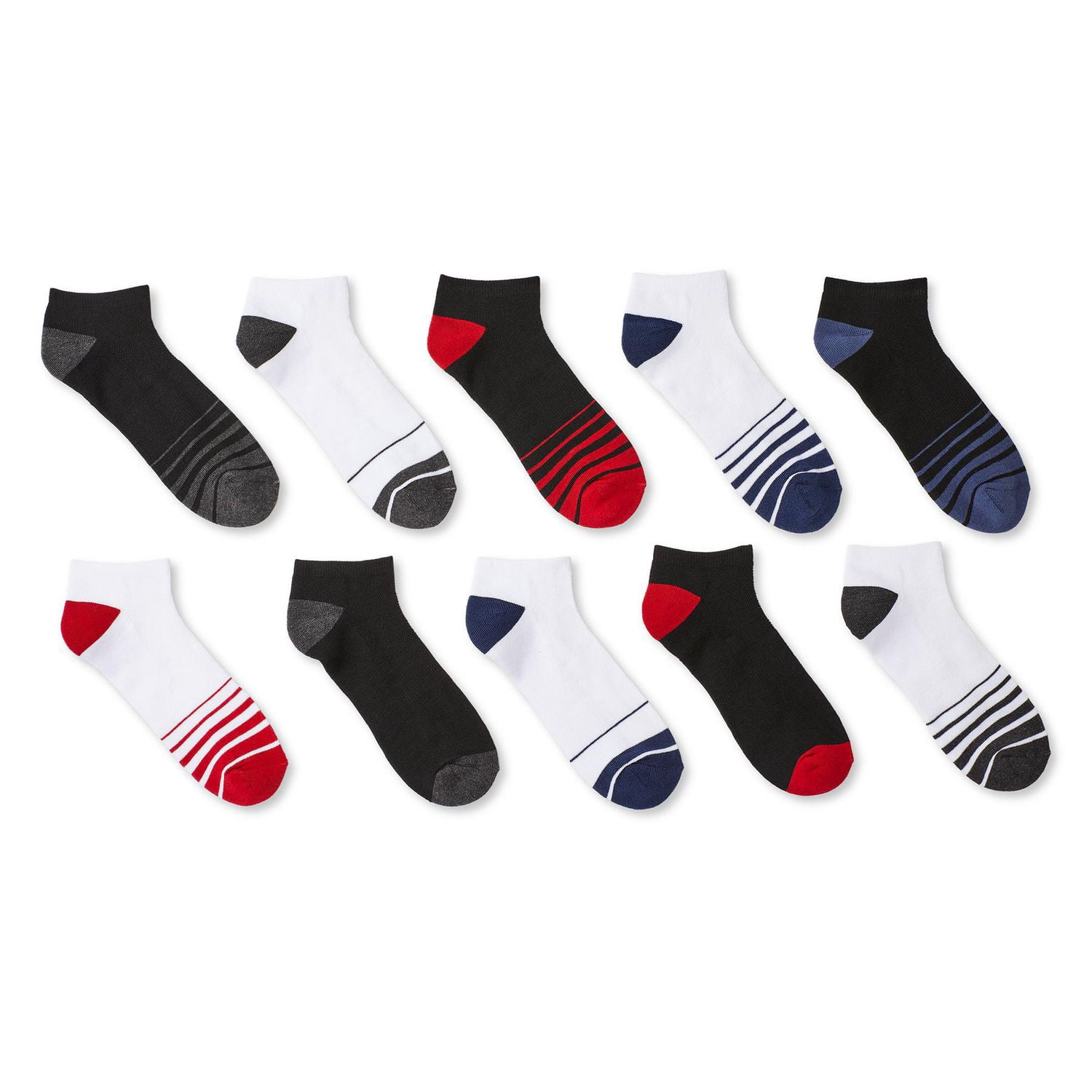 Click here for Athletic Works Mens Low-Cut Socks 10-Pack 10-13 prices