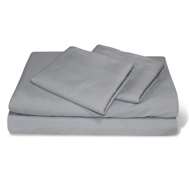 Wabasso 4pc Grey Sheet Set Twin - Walmart.ca