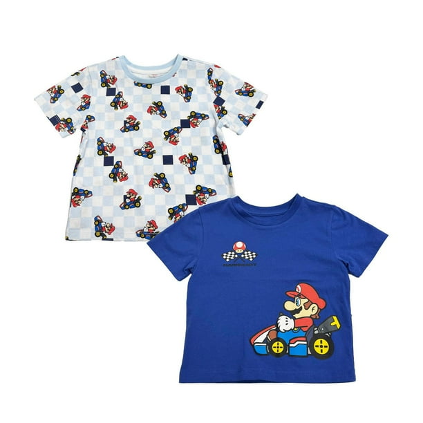 Mario Kart Toddler Boys 2 Piece Brothers Mushroom Top Set, Sizes: 2T-5T ...