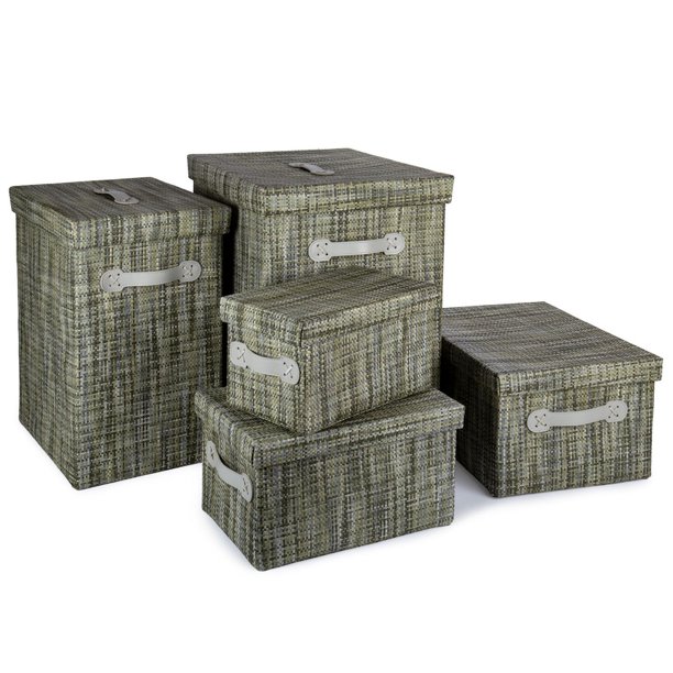 Truu Design, Rectangular Paper Straw Storage Box Set, Green - Walmart.ca