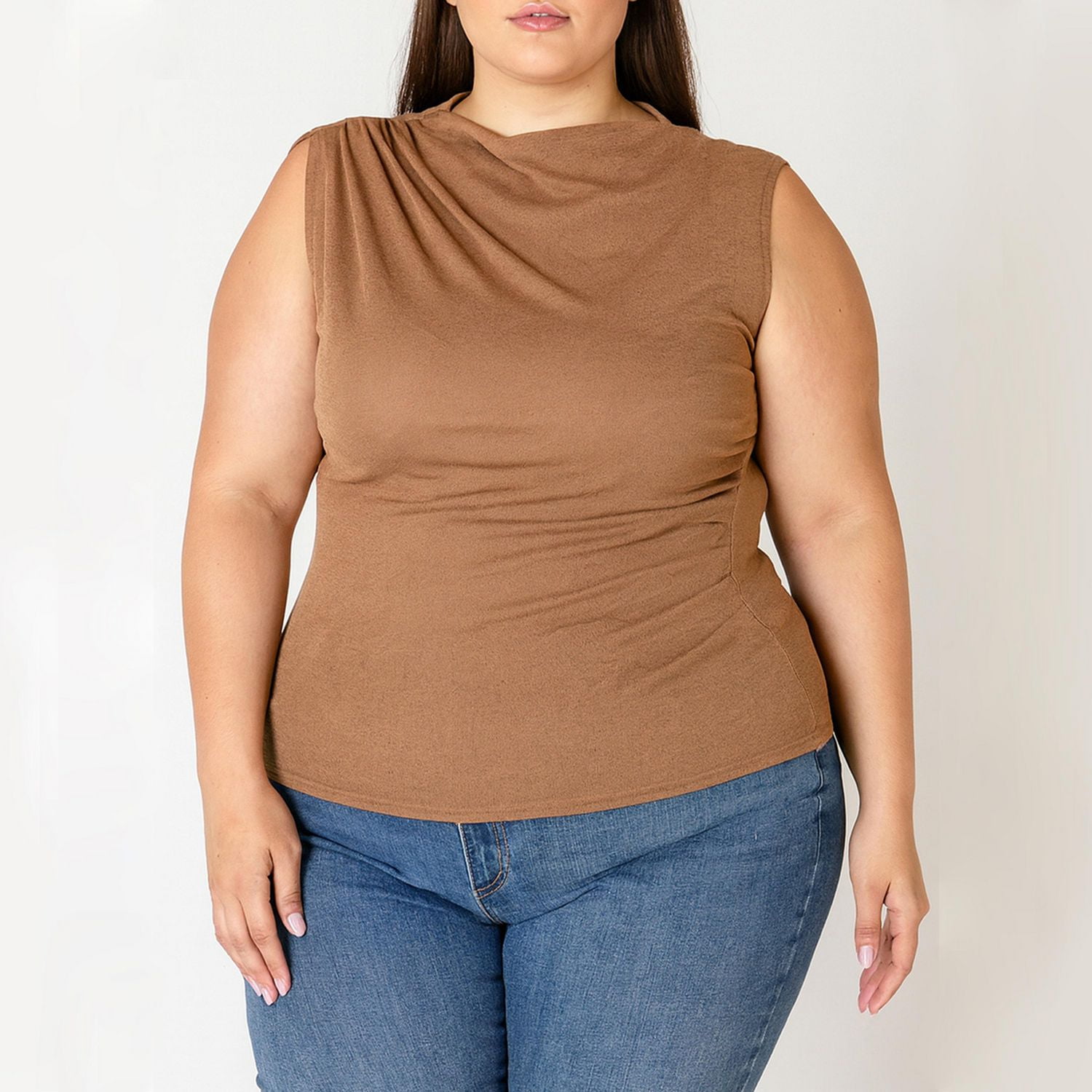 Click here for Devoted Sleeveless Pleat Detail Top 1x prices