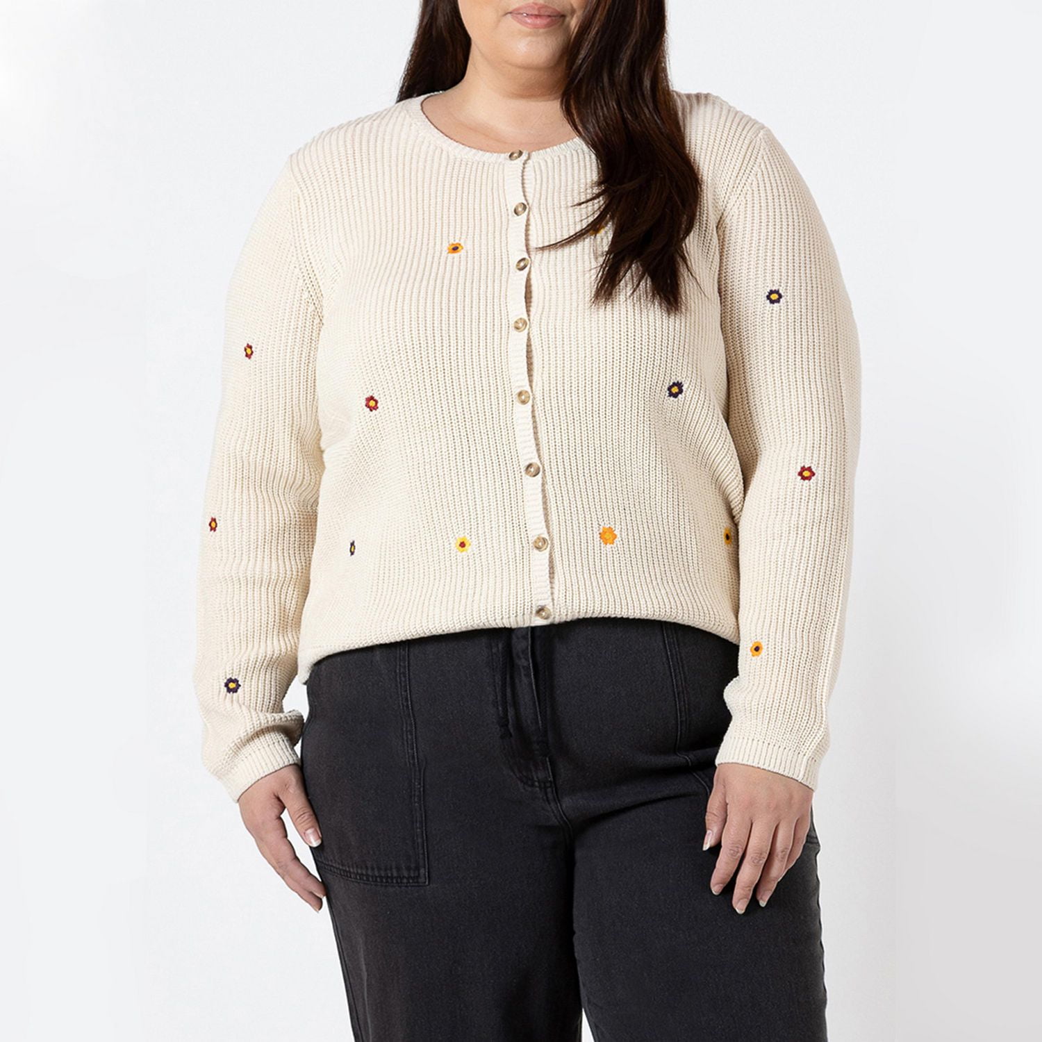 Click here for Devoted Embroidered Crewneck Cardigan Xxl prices