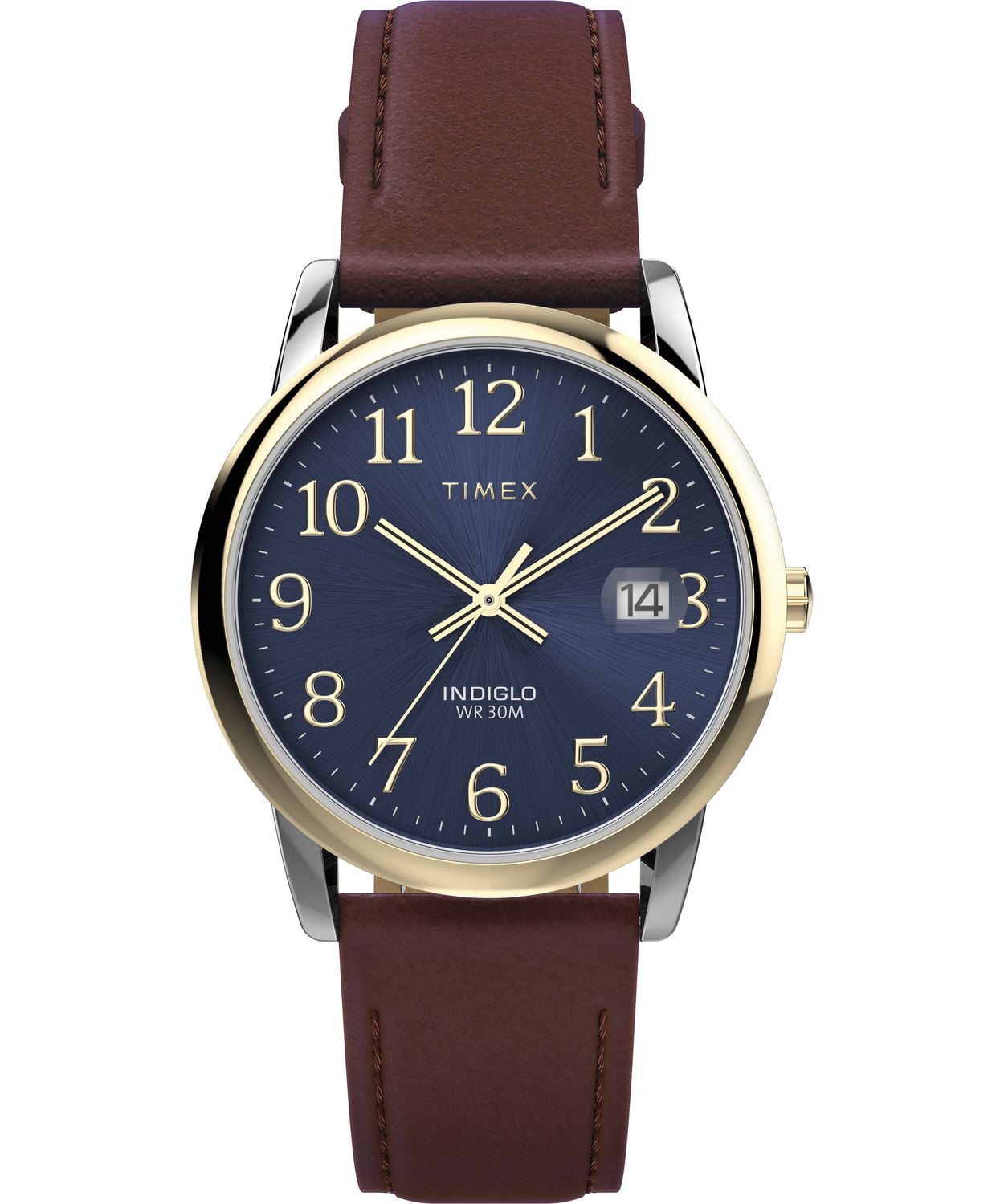 Click here for Timex Easy Reader 35mm Leather Strap Watch One Siz... prices