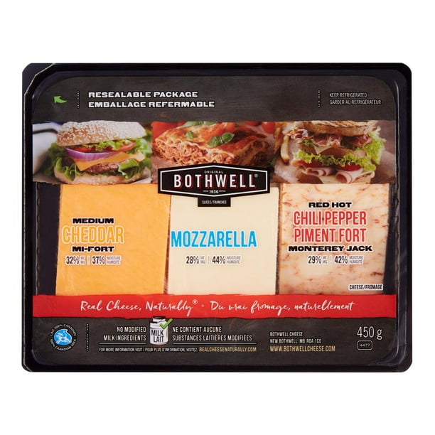 Bothwell Variety Slice Pack - Medium Cheddar, Mozzarella and Red Hot ...