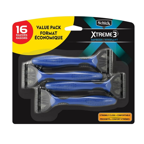 Schick Xtreme3 Mens Refresh Disposable Razor, Value Pack, 16 Disposable ...
