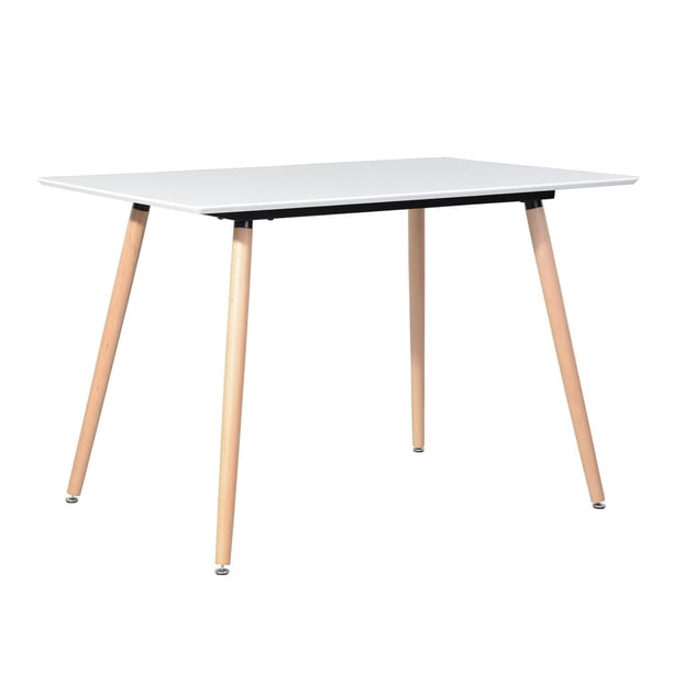 Homylin Modern White Dining Table for Kitchen Dining Room, 43 inch ...