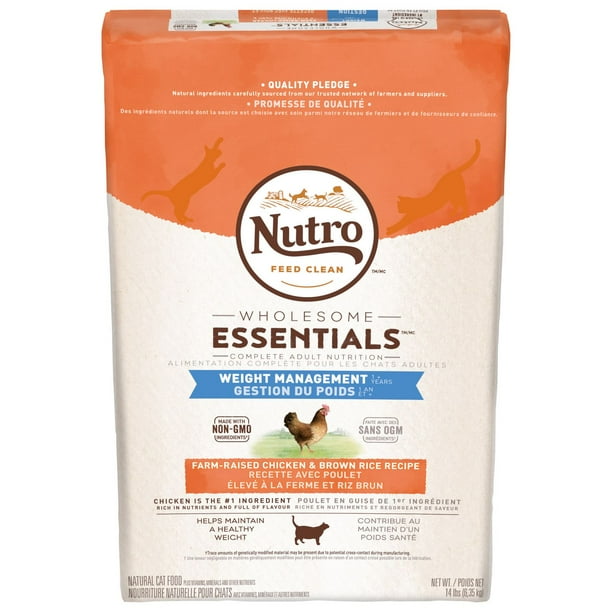 Nutro Weight Management Adult CAT Chicken & Whole Brown Rice Recipe Dry ...