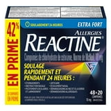 Reactine Extra fort, comprimés antiallergiques/antihistaminiques ...