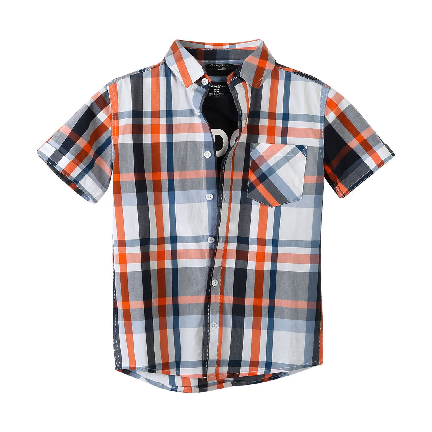 George Boys' Woven Shirt & Tee Set | Walmart Canada