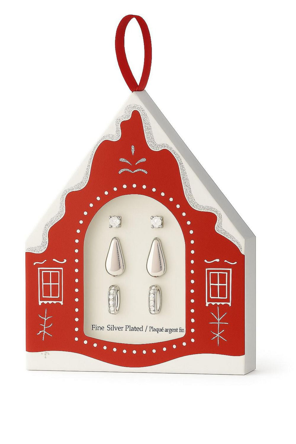 Click here for Luxury Designs Silver Plated Earring Set - Teardro... prices