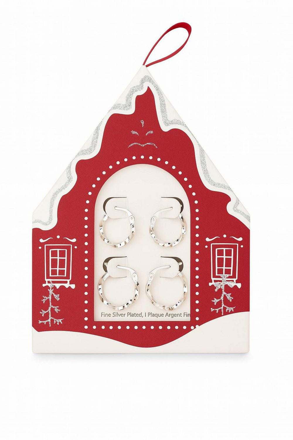 Click here for Luxury Designs Silver Plated Duo Twist Click Hoops... prices